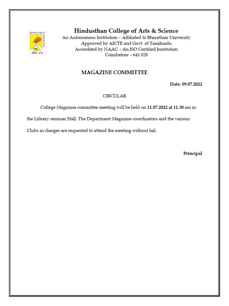Magazine Committee Meeting Minutes | PDF
