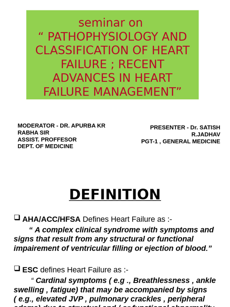 Heart Failure: Pathophysiology & Advances | PDF | Heart Failure | Heart