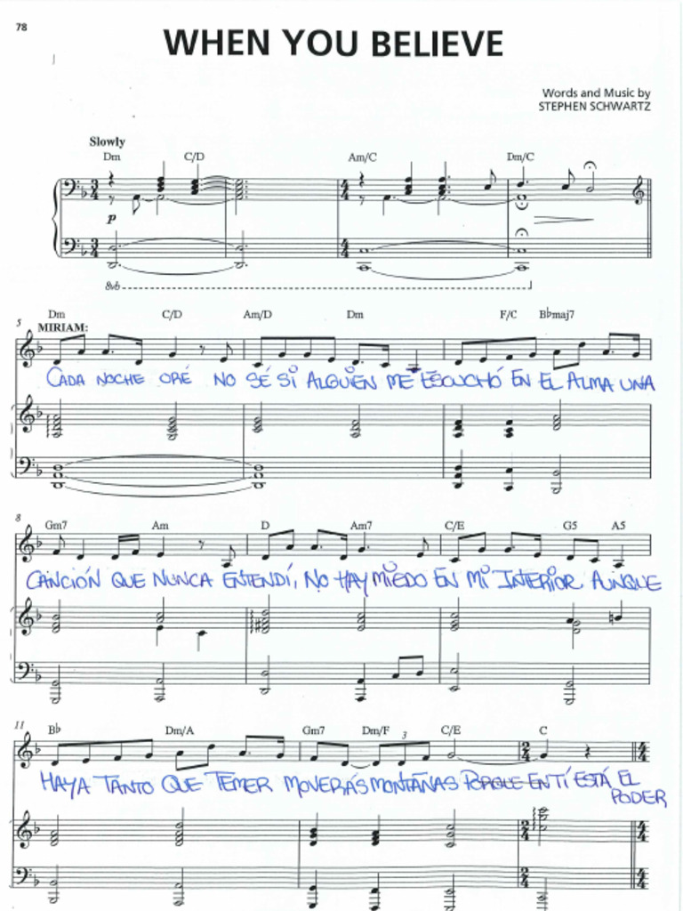 WHEN YOU BELIEVE The Prince of Egypt | PDF