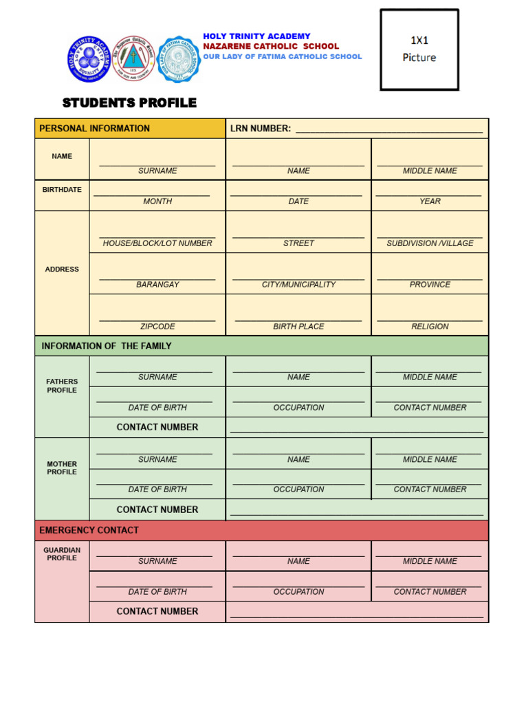 Students Profile Sample | PDF