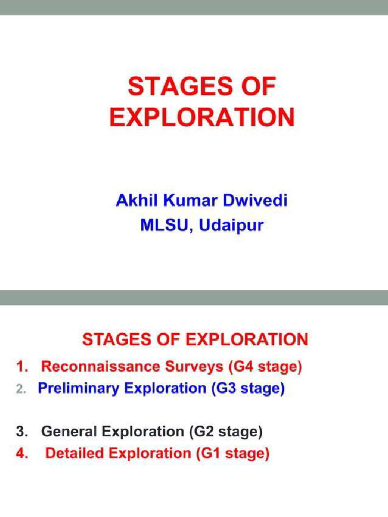 Stages of Exploration | PDF