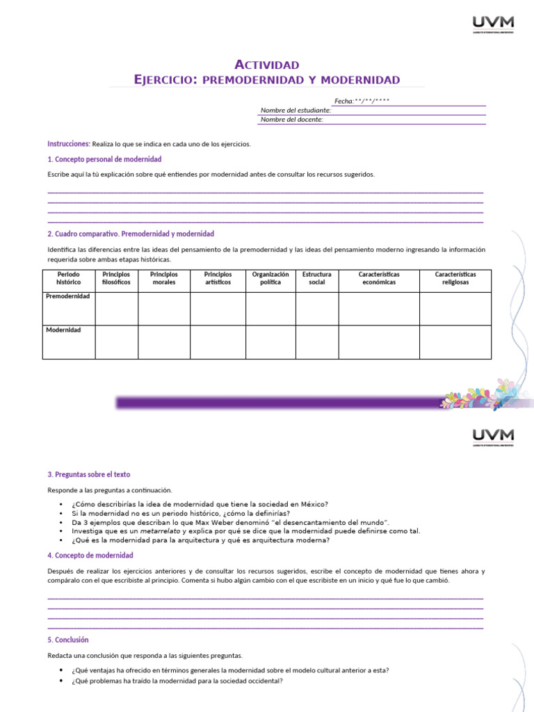Comparativa de Premodernidad y Modernidad | PDF | Modernidad | Pensamiento