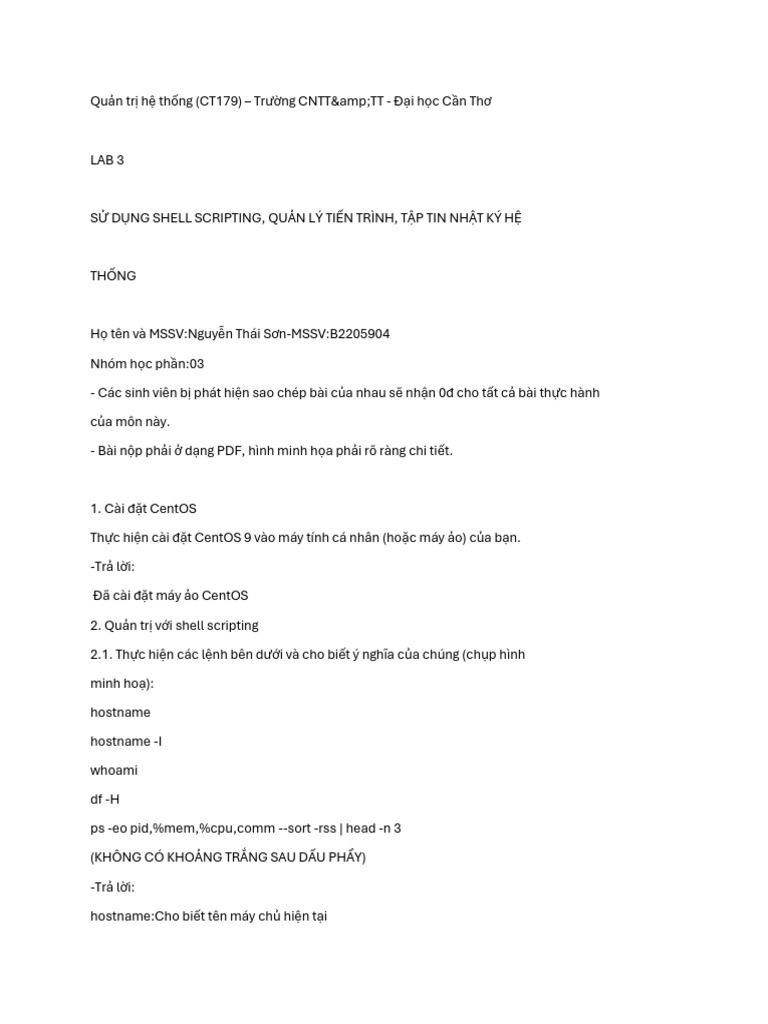 Son B2205904 CT179 QTHT Lab3 2023-2024 | PDF