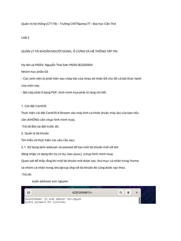 Son B2205904 CT179 QTHT Lab2 2023-2024 | PDF