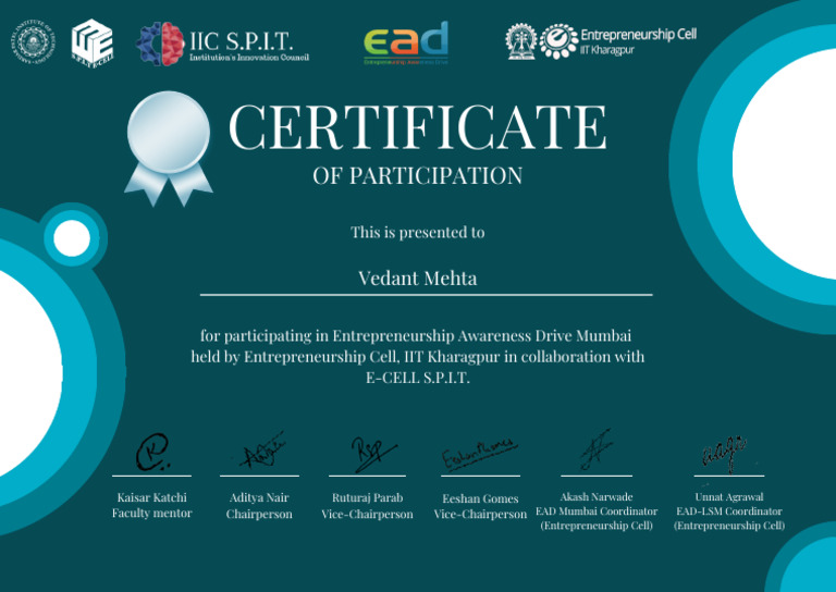 Entrepreneurship Cell Leadership Team | PDF
