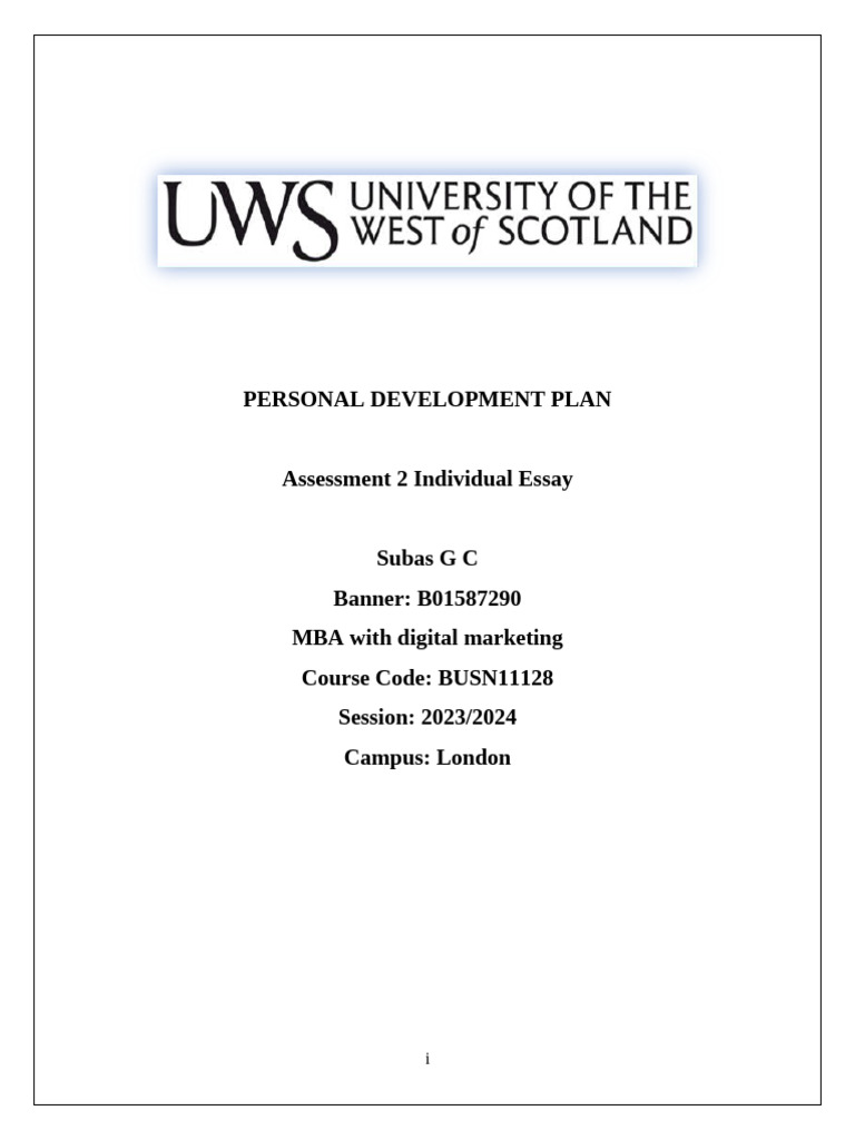 Personal Development Plan | PDF | Critical Thinking | Thought