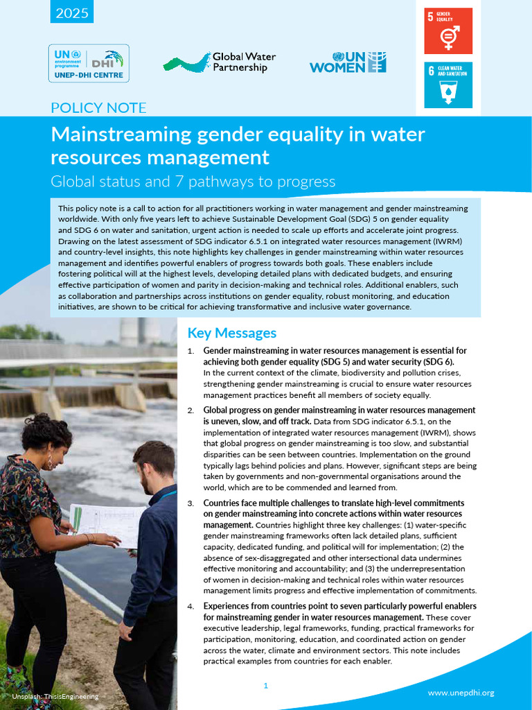Gender Equality in Water Management | PDF | Gender Mainstreaming ...