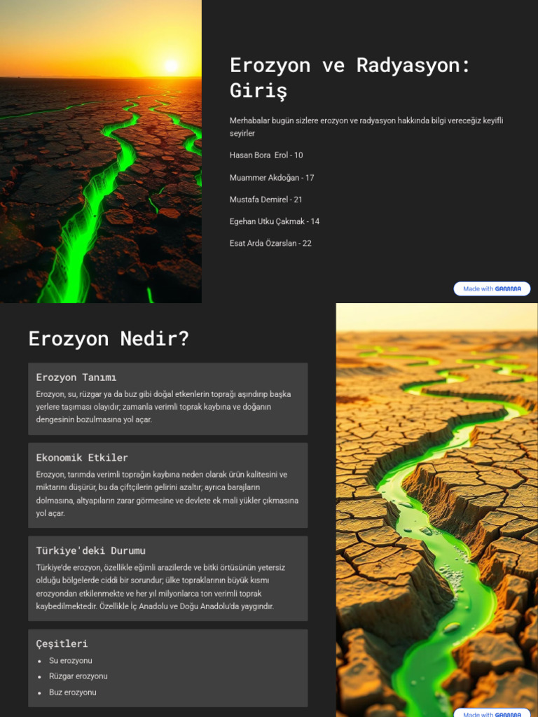 Erozyon Ve Radyasyon Giris | PDF
