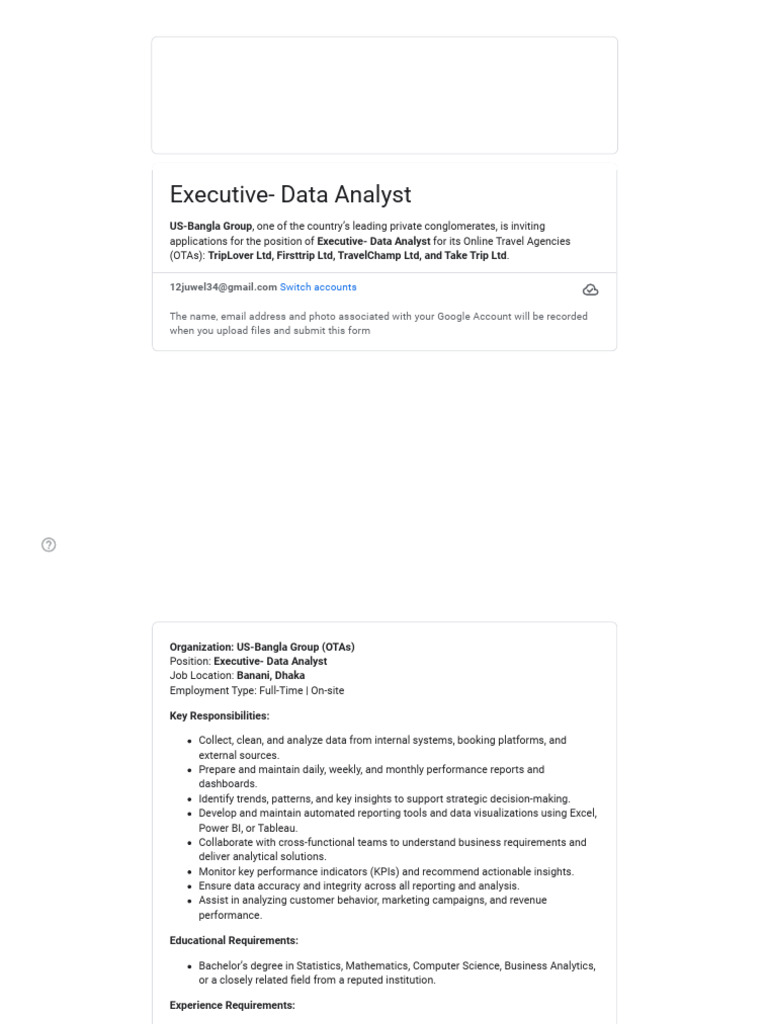 Us Bangla Airlines Executive - Data Analyst | PDF | Data Analysis | Analytics
