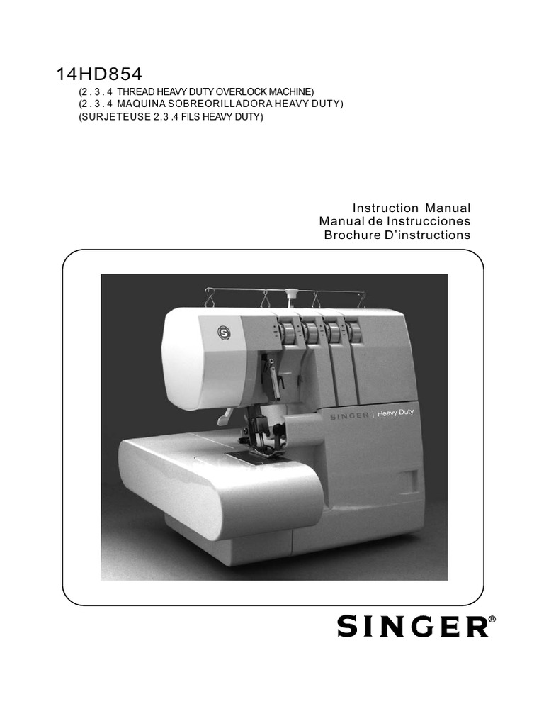 14HD854 Heavy Duty Overlock Manual | PDF | Sewing Machine | Seam (Sewing)