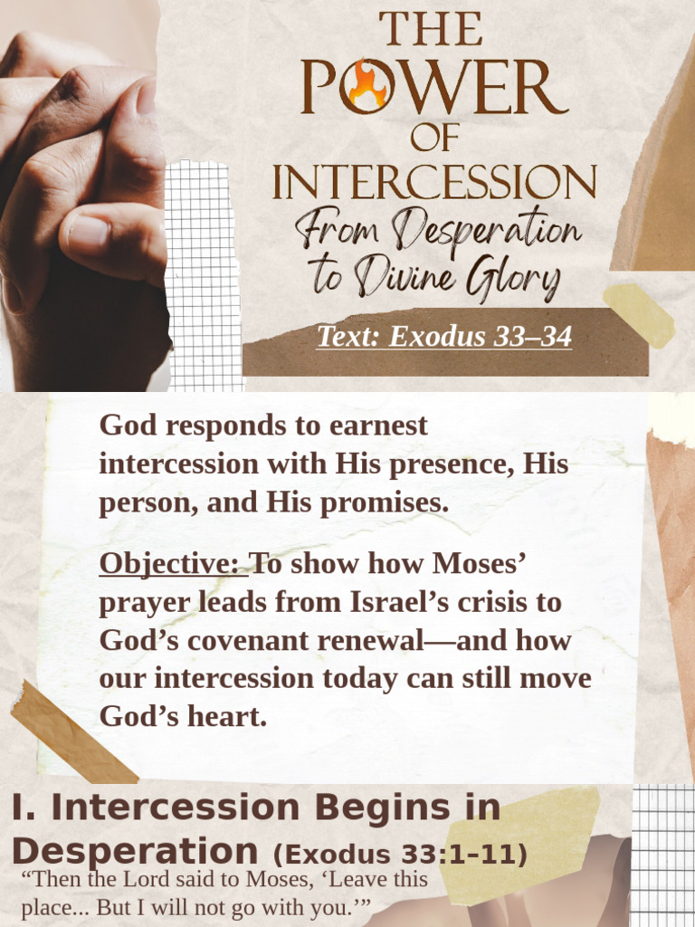 Power of Intercession in Exodus 33-34 | PDF