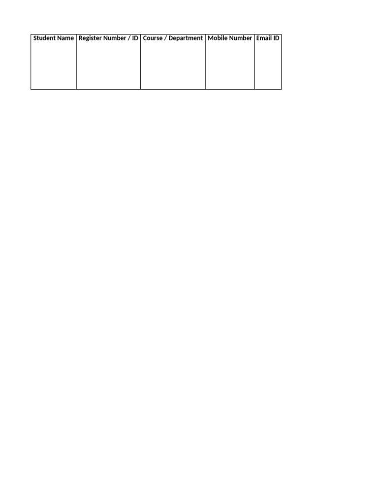 Student Document Submission Checklist | PDF