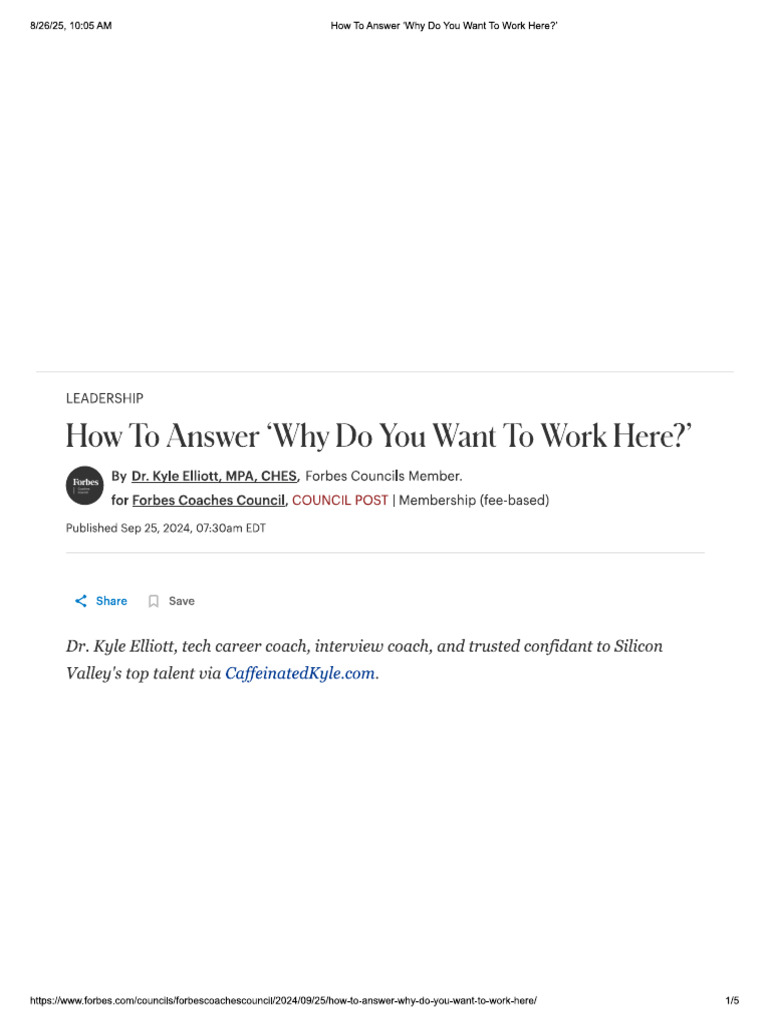 Forbes Why Work Here | PDF