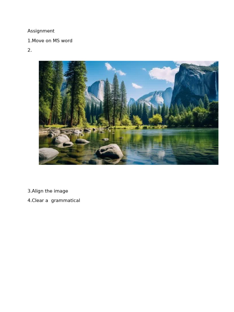 MS Word Assignment 1 | PDF