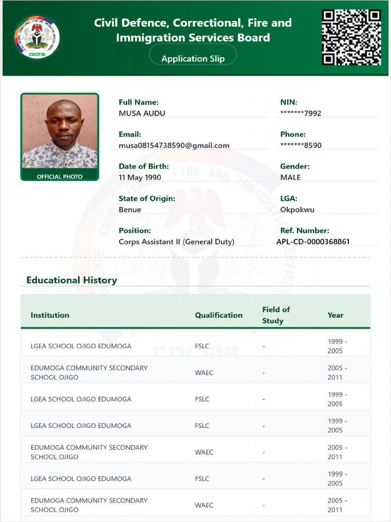 MUSA-AHAJI AUDU-application-slip | PDF