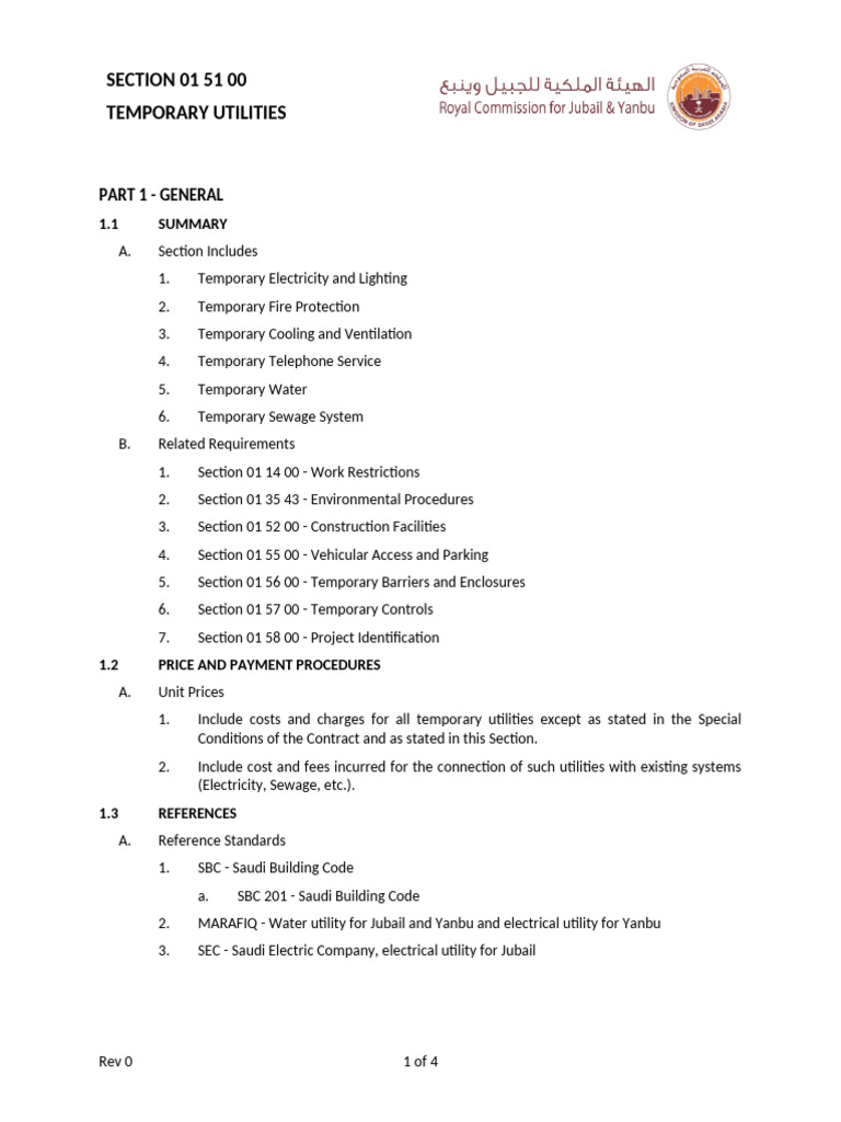 Temporary Utilities for Construction Sites | PDF | Water | Ventilation ...