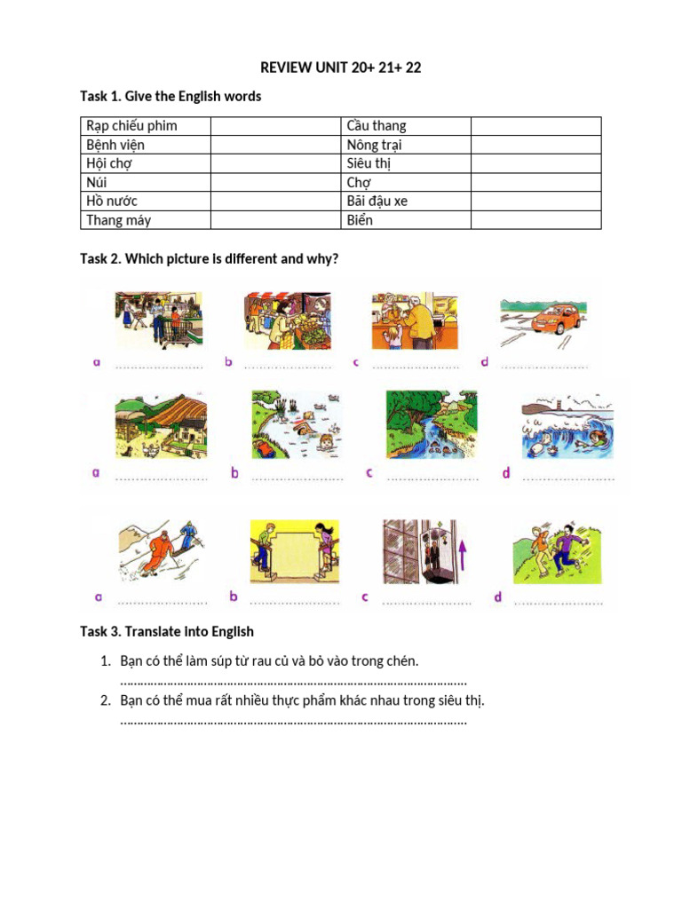 Review Movers Unit 20+ 21+ 22 | PDF