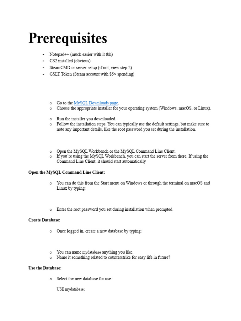 Weaponpaints Installation | PDF | Superuser | My Sql