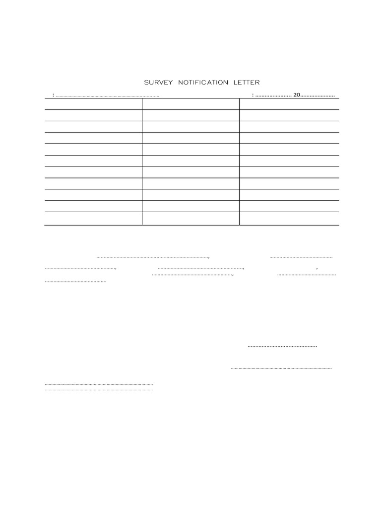 Survey Notification for Property Survey | PDF