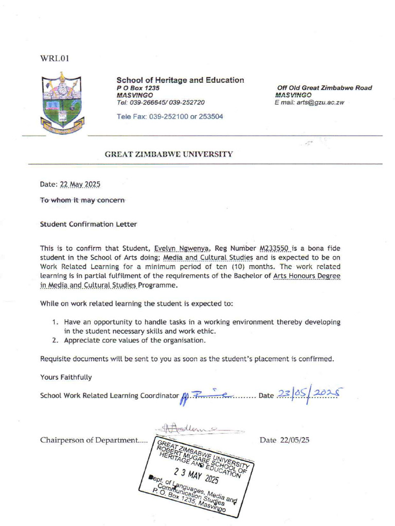 Evelyn Ngwenya CV For Attachment - 120915 | PDF