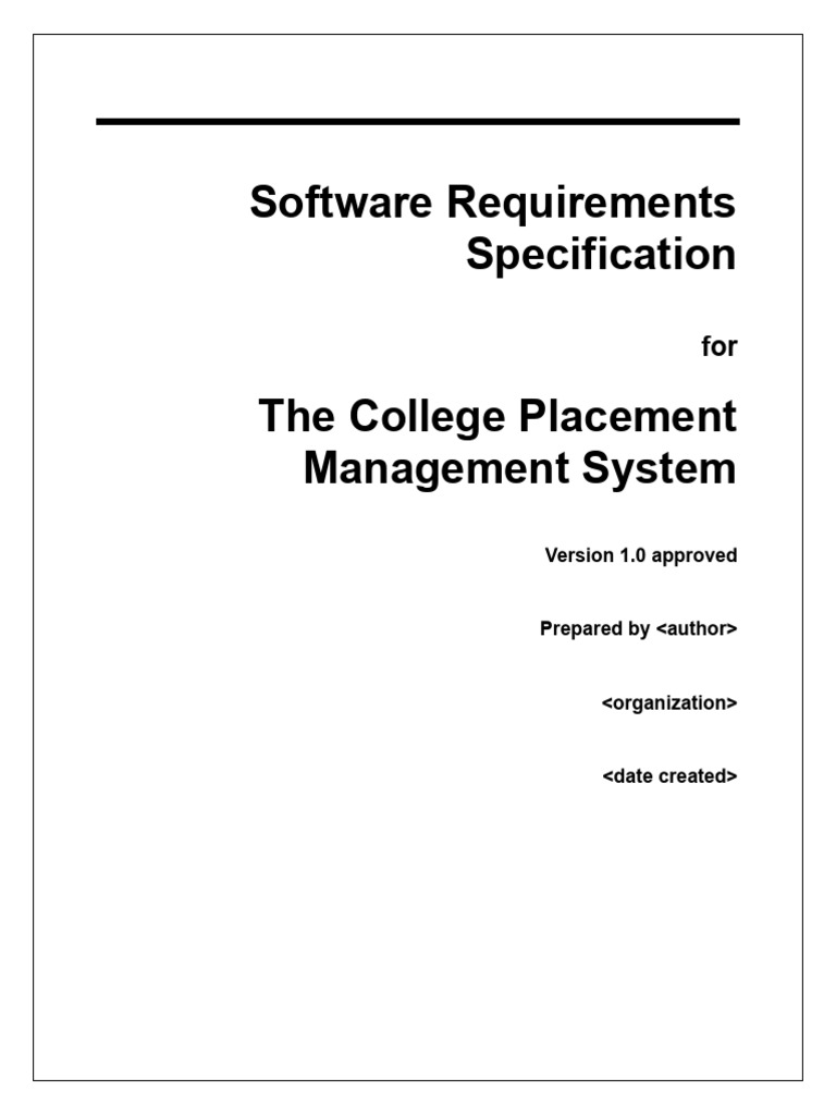 Software Requirements Specification Template | PDF | Backup | Databases