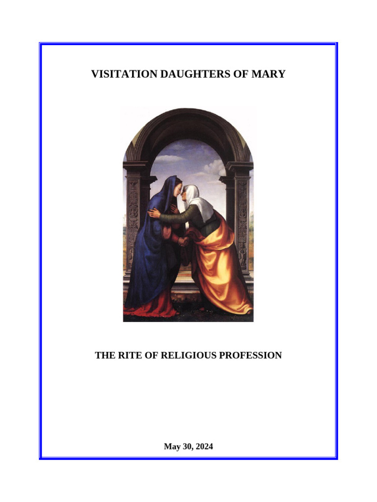 Rite of First Profession 2024 | PDF | Prayer | Grace In Christianity