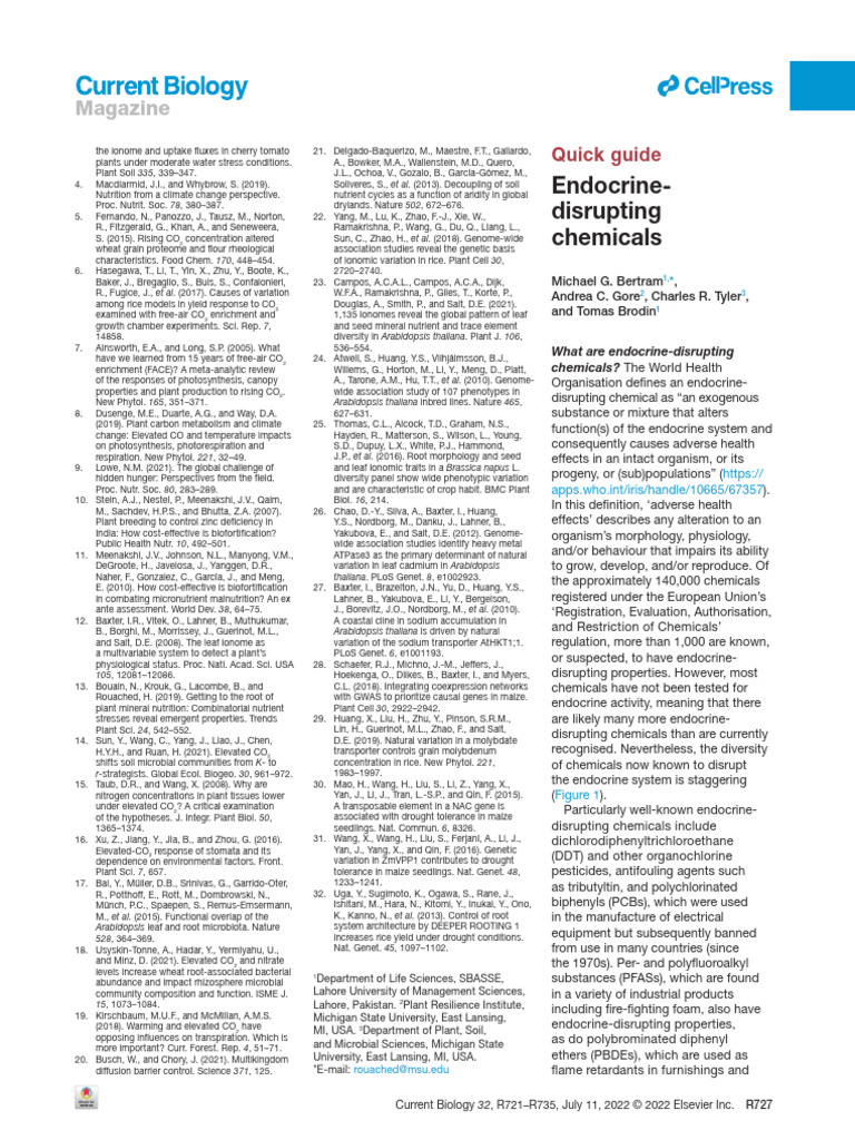 Endocrine-Disrupting Chemicals Overview | PDF | Biology