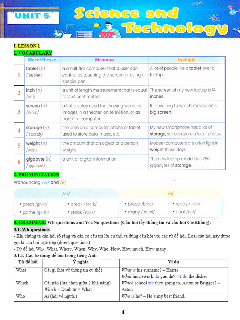 ĐC - U5 (Keys) | PDF