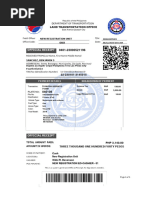 LTO Official Receipt Sample 2024 | PDF | Receipt | Transport
