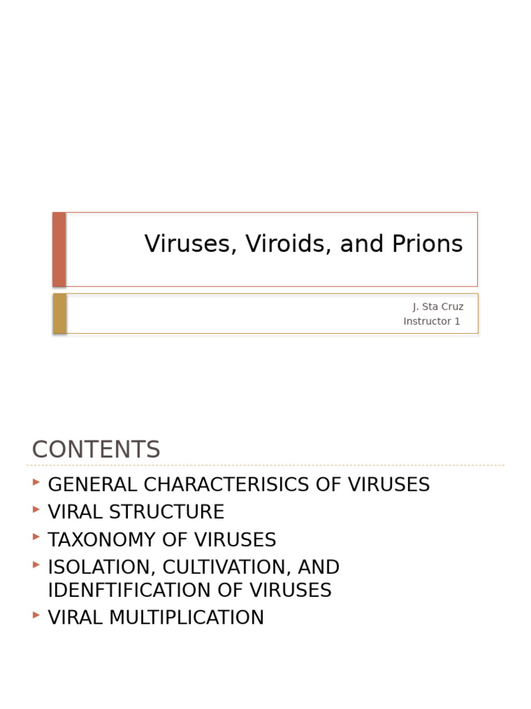 6.-Viruses-Viroids-and-Prions | PDF | Virus | Bacteriophage