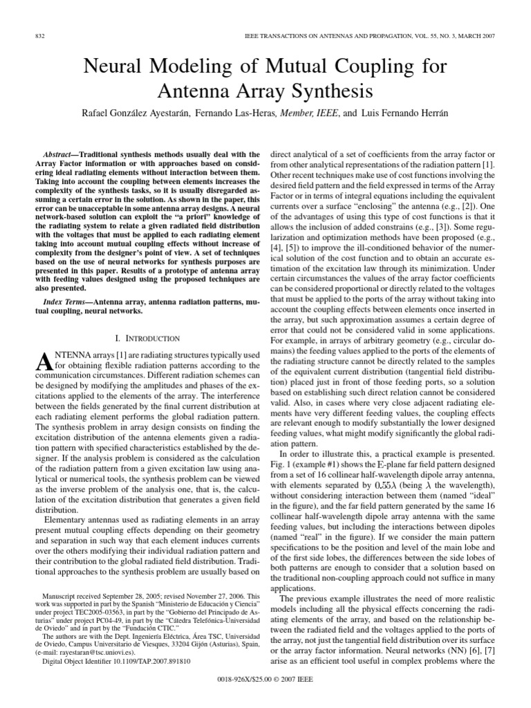 Ayestaran 等 - 2007 - Neural Modeling of Mutual Coupling for Antenna ...