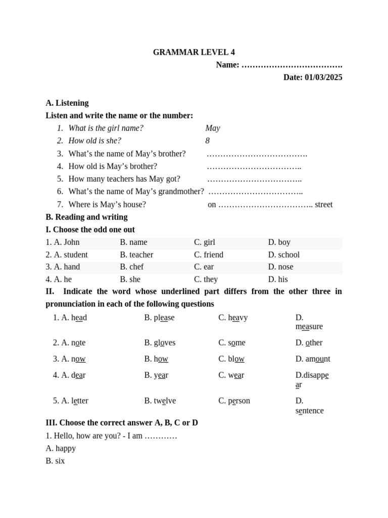 Grammar Level 4 - 01.03.2025 | PDF | Chess Openings | Chess Theory