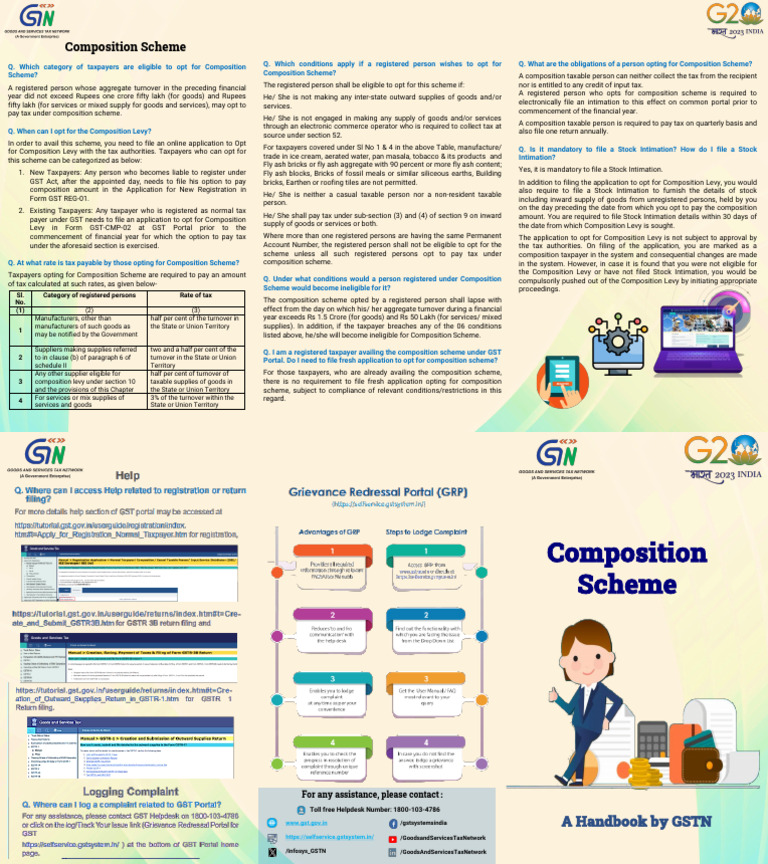2tri Fold Leaflet Composition Scheme IITF 2023 | PDF | Taxes ...