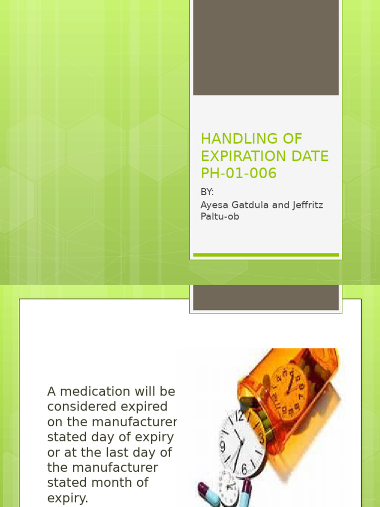 Handling of Expiration Date | PDF