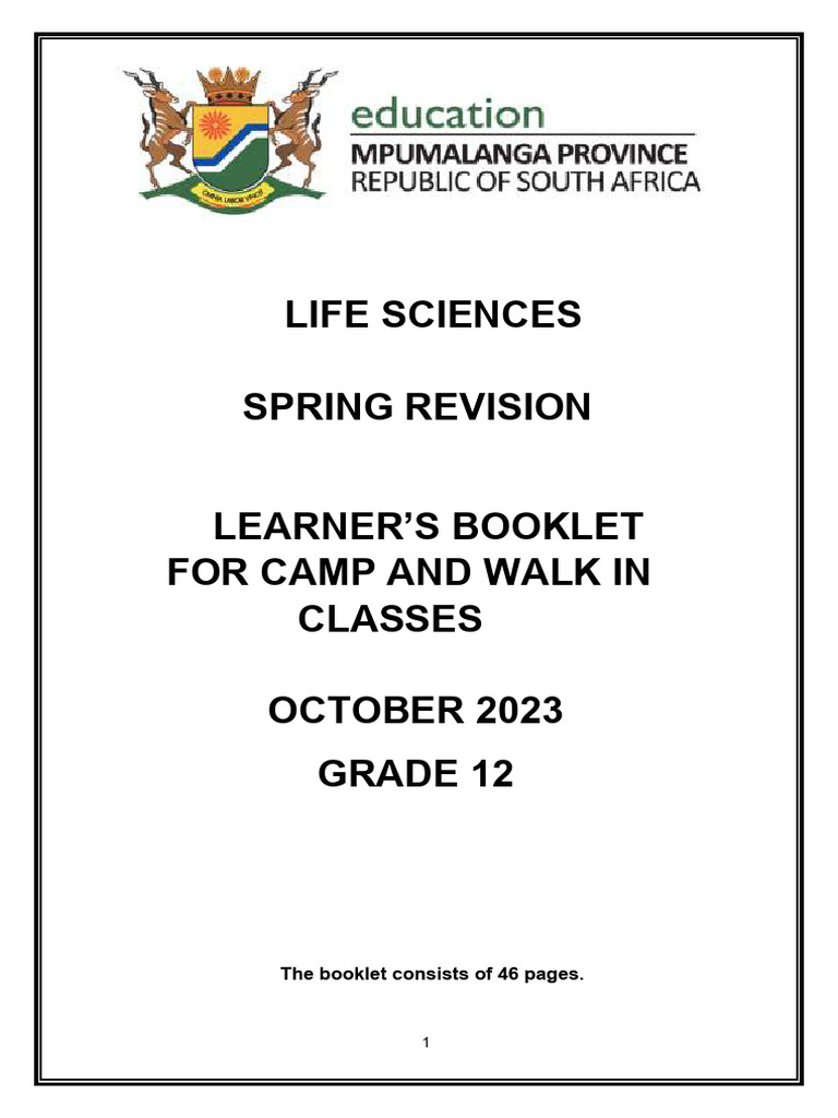 Grade 12 Life Sciences Revision Guide | PDF | Dominance (Genetics ...