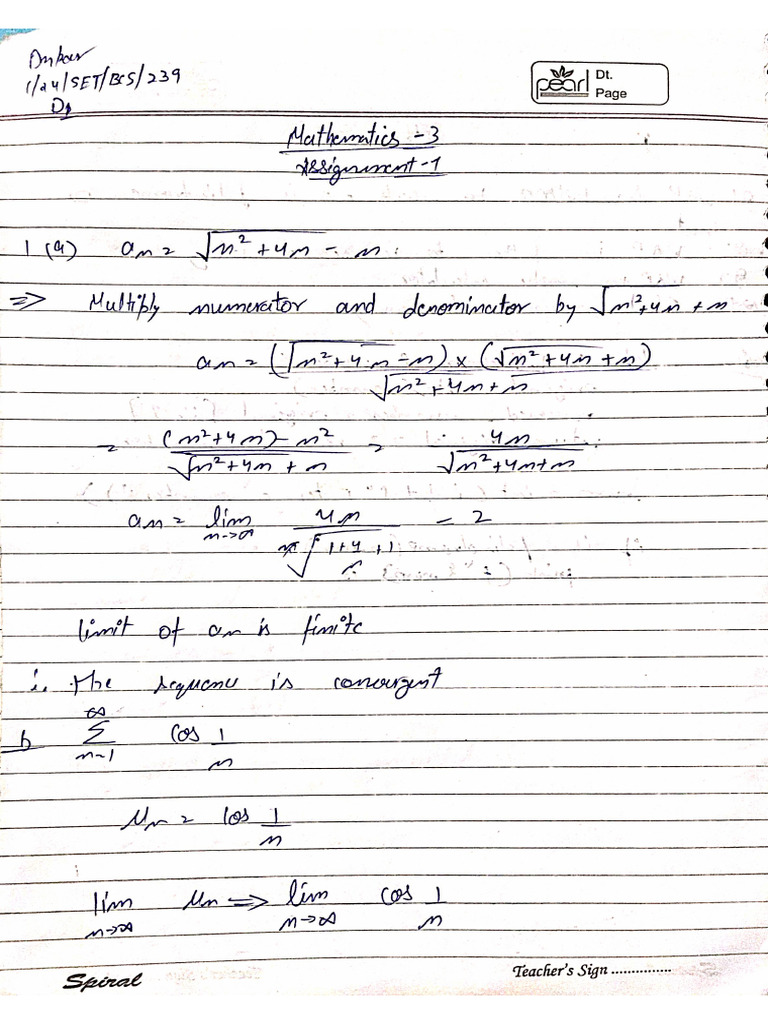 Maths Assignment | PDF