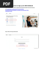Procedure To Signup For IBM Skillsbuild | PDF