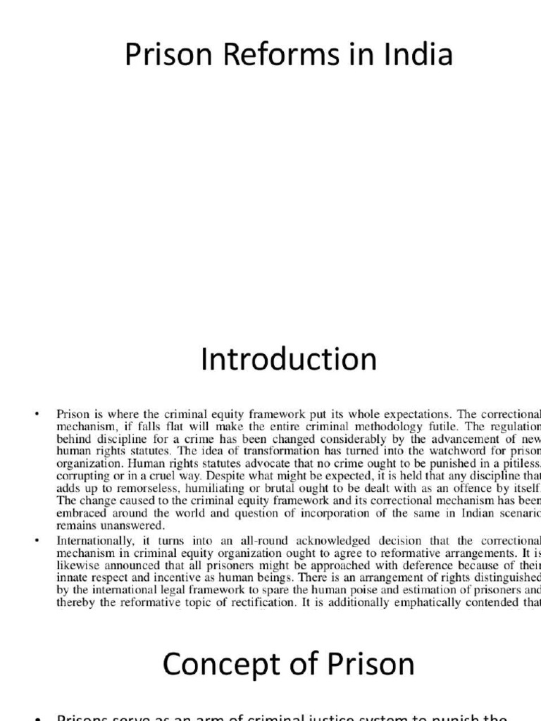 Prison Reforms | PDF