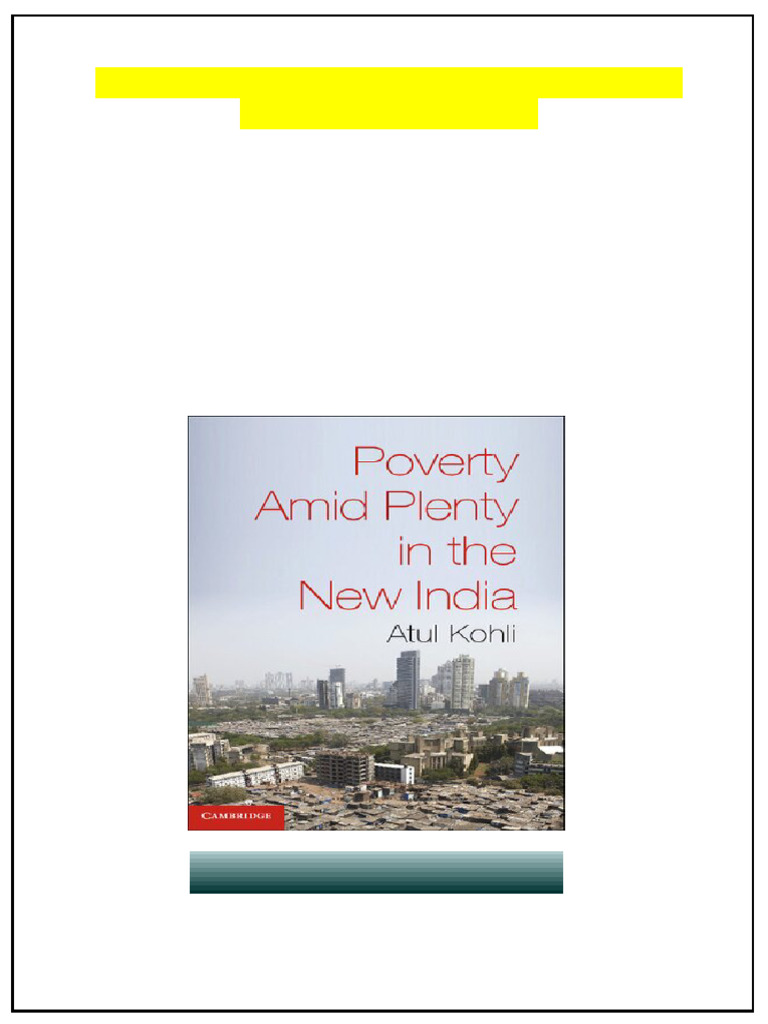 Poverty Amid Plenty in the New India 1st Edition Atul Kohli full | PDF ...
