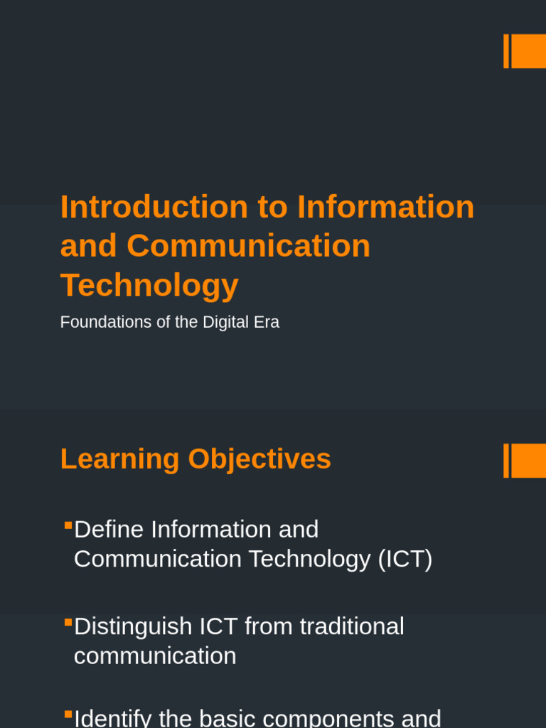 Introduction to ICT Fundamentals | PDF | Educational Technology | Information Technology