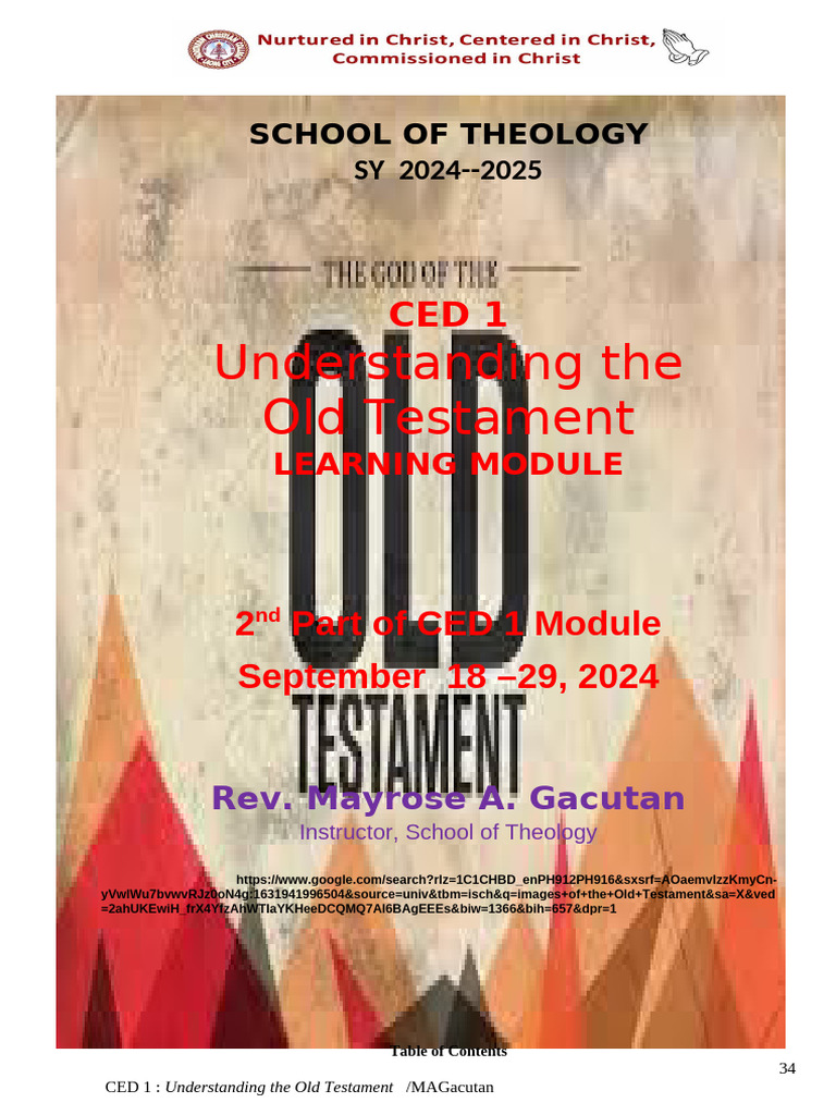 1.2 Module For CED 1 2024 2025 Part 2 | PDF | Jacob | Leah