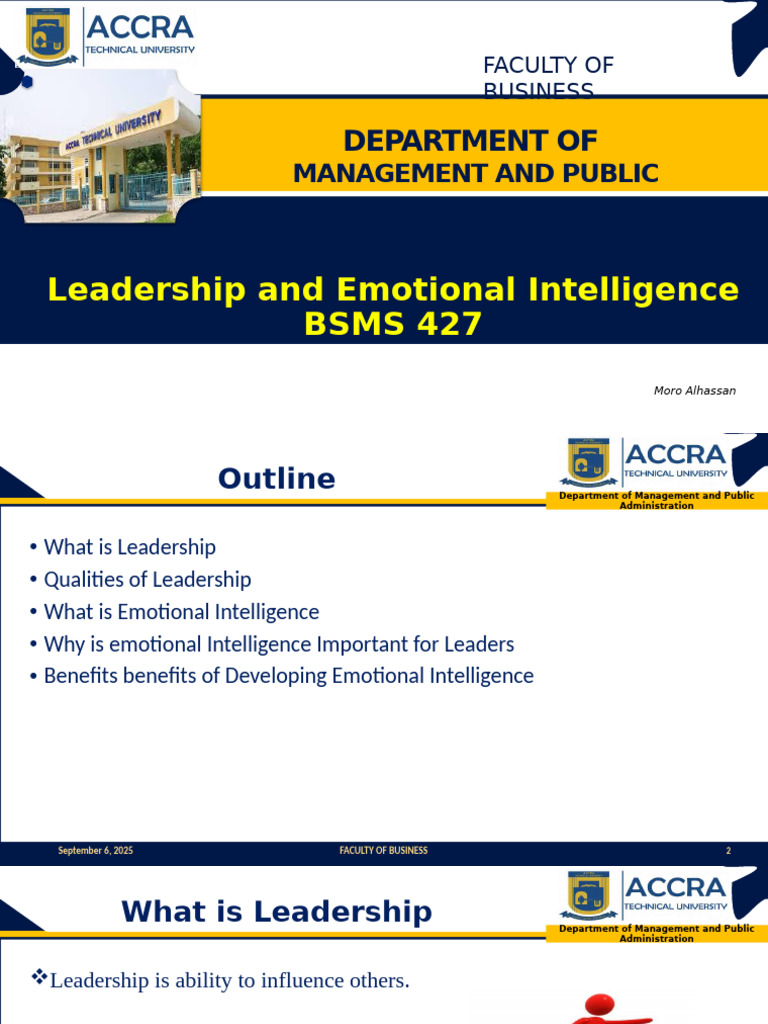 Leadership and Emotional Intelligence Insights | PDF | Leadership ...