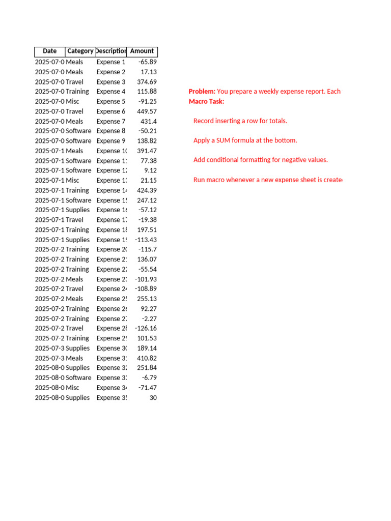 Recording Macro Assignment | PDF | Chart | Computing