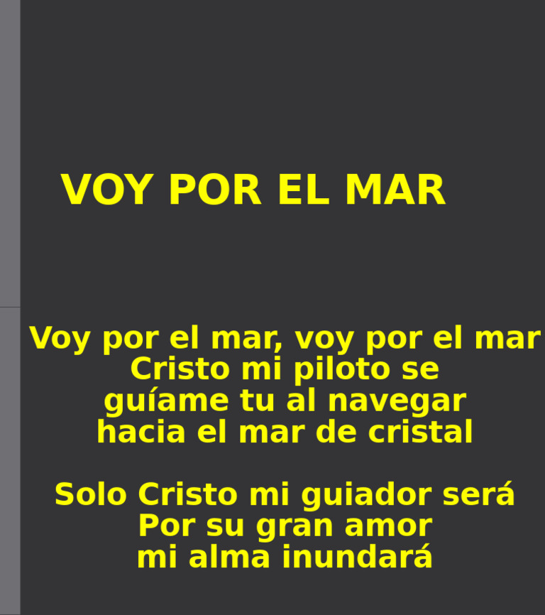 Letra de "Voy por el Mar" | PDF