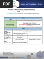 2024 NSC Final Grade 12 Exam Timetable | PDF | Educational Stages