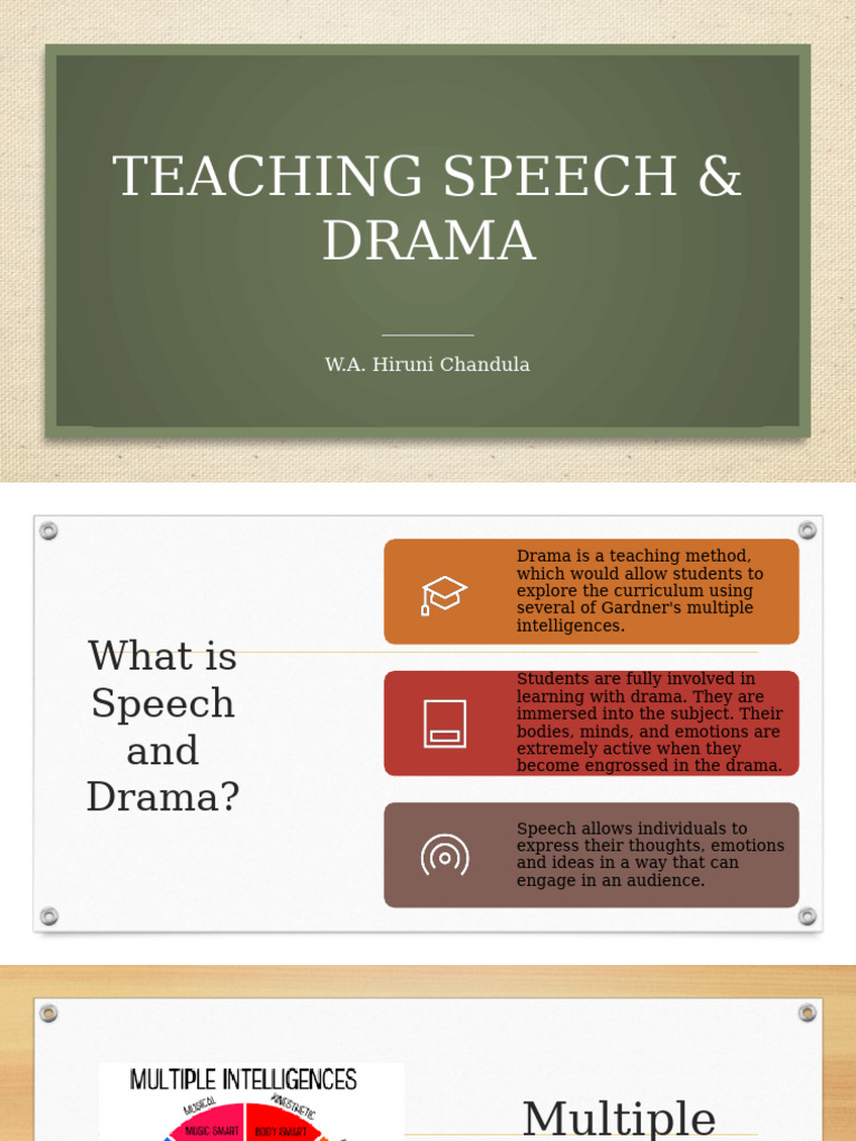Teaching Speech & Drama W.A. Hiruni Chandula | PDF | Communication ...