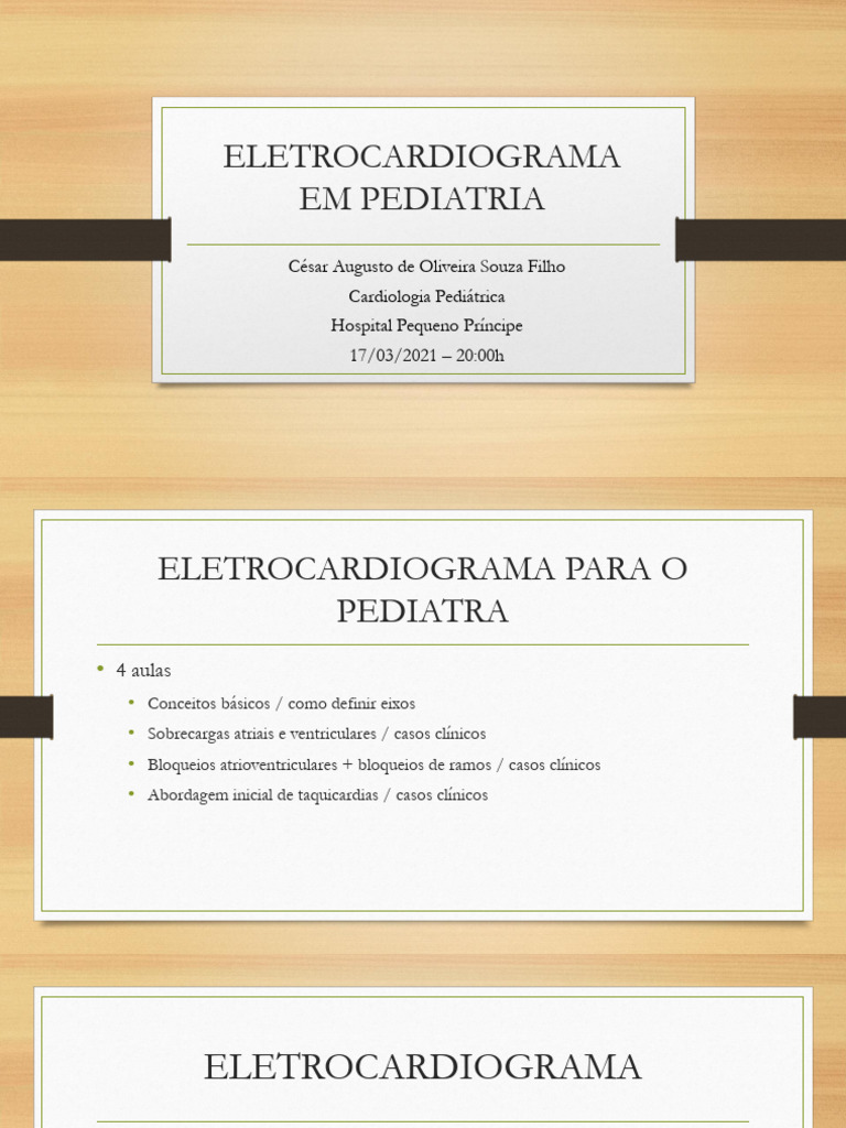 Eletrocardiograma em Pediatria: Guia Completo | PDF | Coração | Ondas