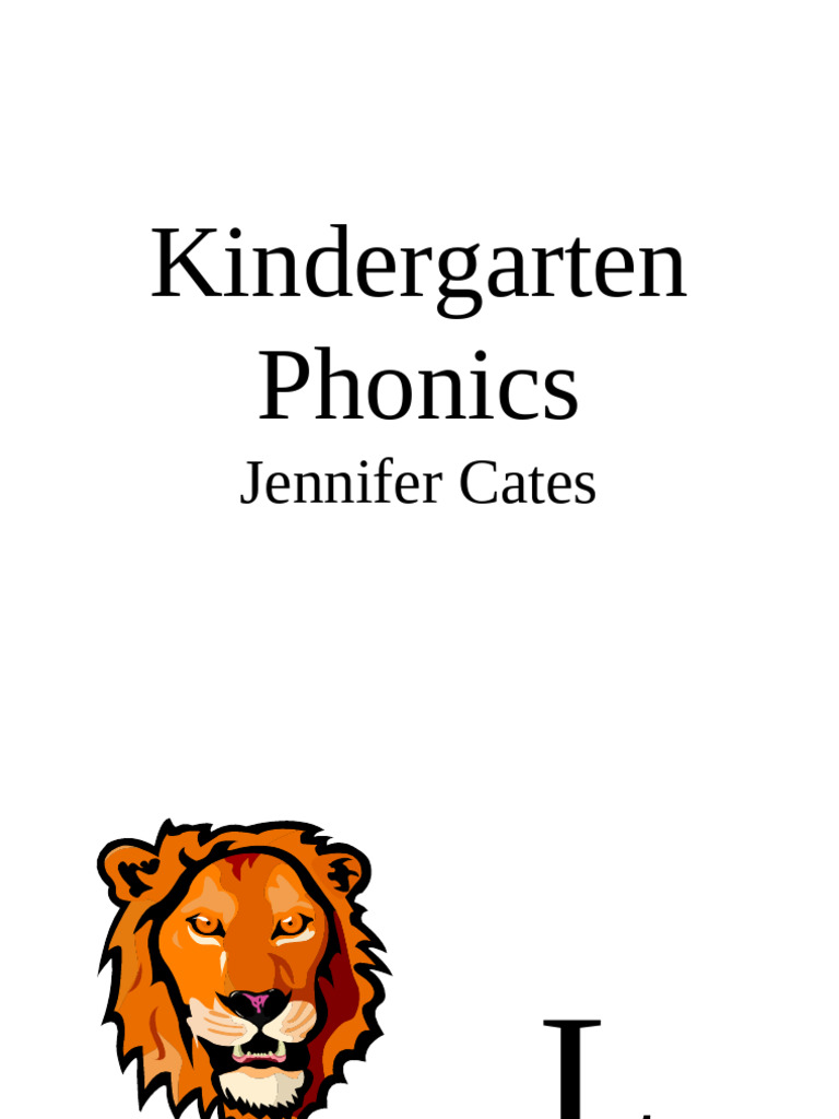 Kindergarten Phonics | PDF