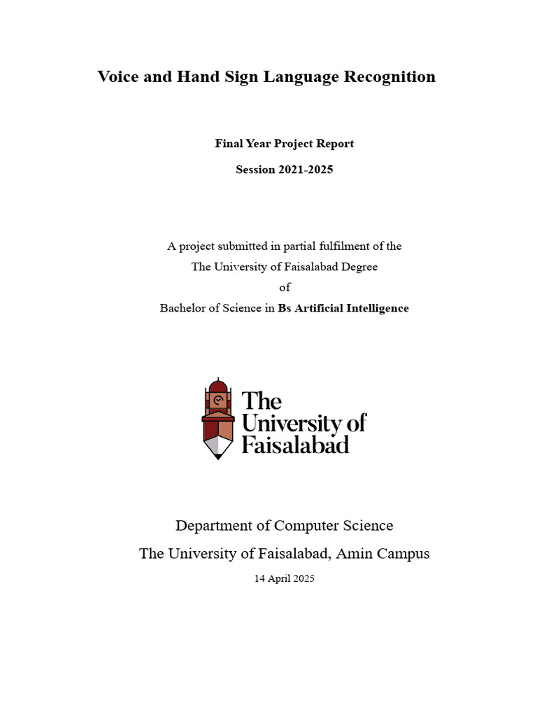 Report Template | PDF | Sign Language | American Sign Language