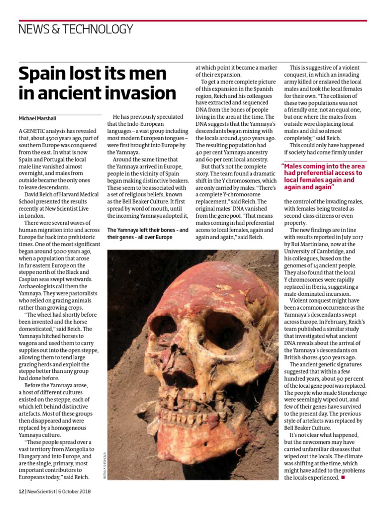 Yamnaya - Spain Lost Ist Man | PDF | Europe | Genetics